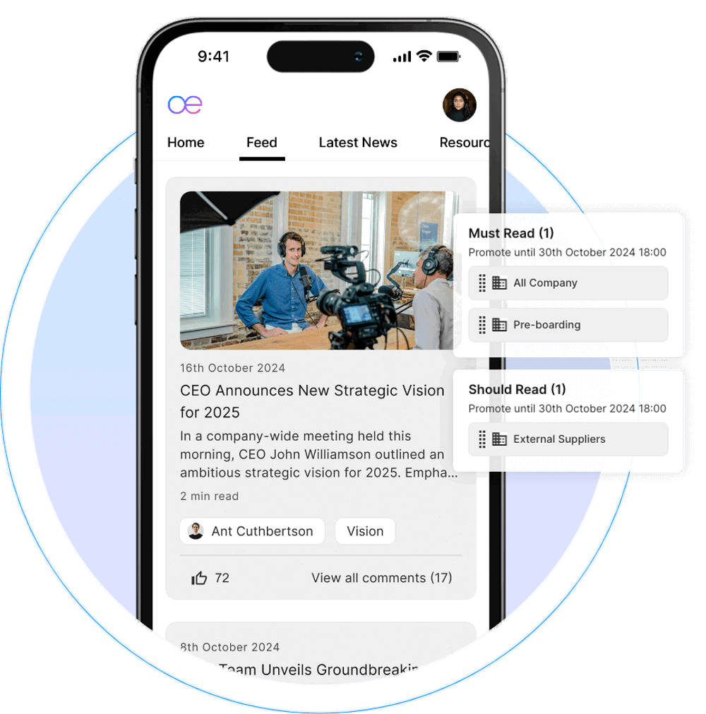 App to Communicate With Employees - Smart Delivery - Oak Engage