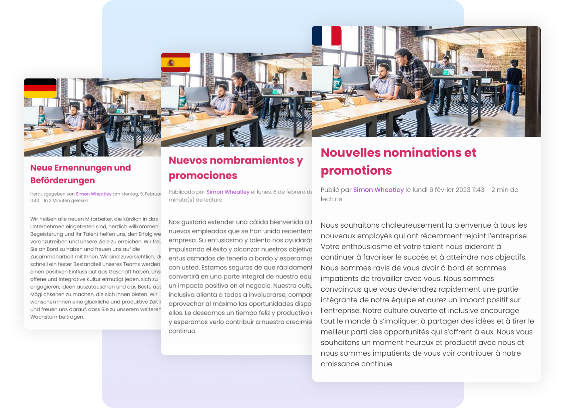 Intranet Translate Feature - Oak Engage