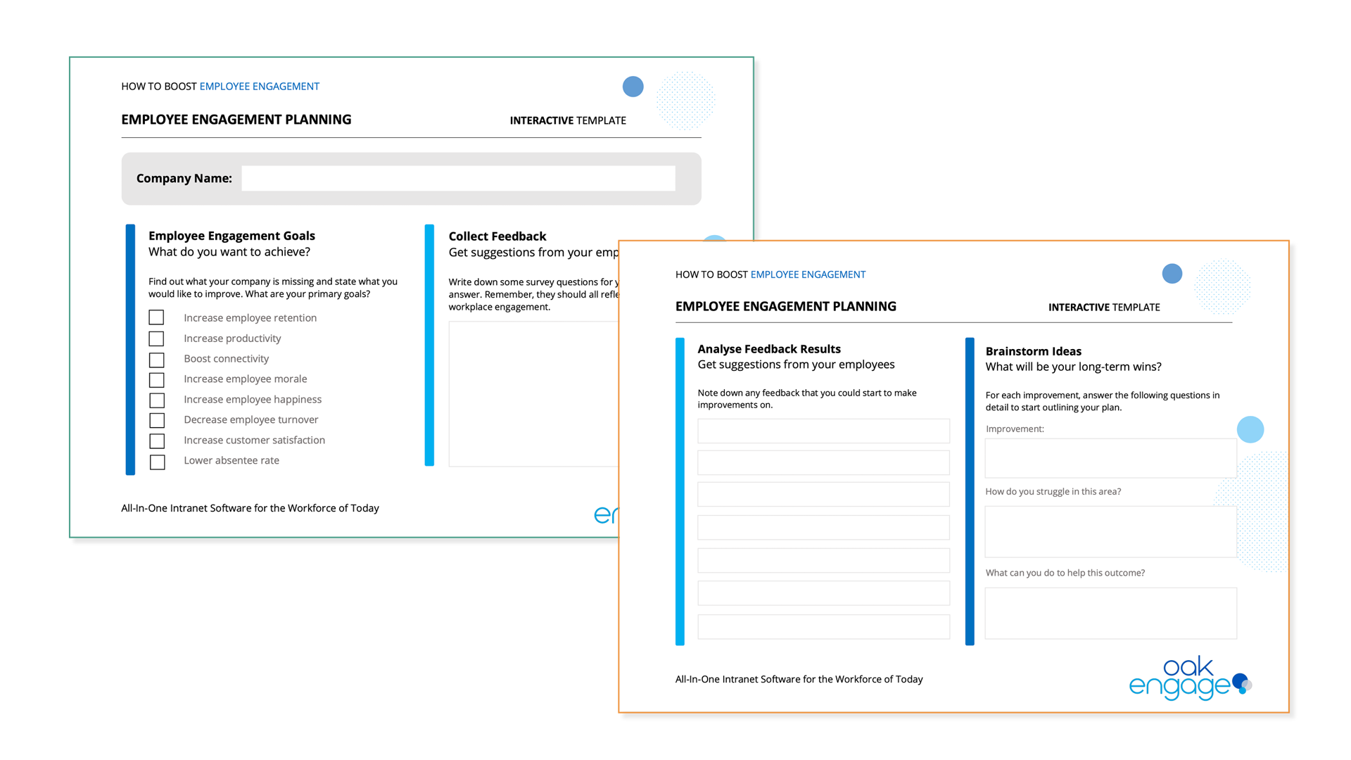 Employee Engagement Plan Template - Free Download | Oak Engage